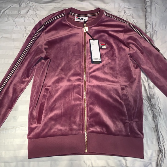 Fila | Jackets & Coats | Fila Velour Track Jacket Tags Still On | Poshmark